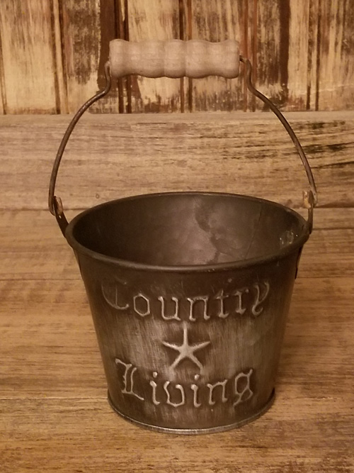 farmhouse decor, country living bucket